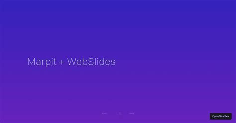 Marpit Webslides Codesandbox