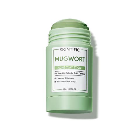 🔥โค้ดลด 40 ไลฟ์สด🔥skintific Mugwort Clay Acne Mask มาส์กโคลนแบบแท่ง