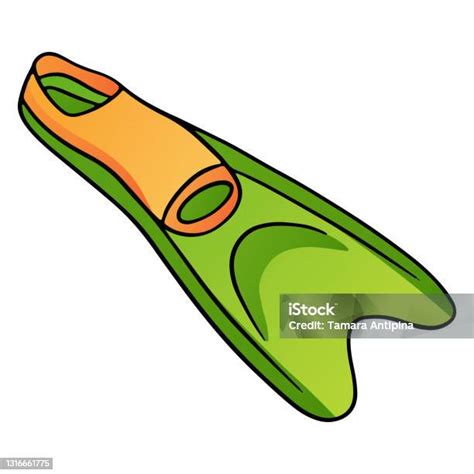 Articles Dété Palmes Plongée Pour Nager Jaune Avec Vert Dans Le Style