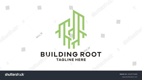 Logo Design Building Root Logo Design Stock Vector Royalty Free