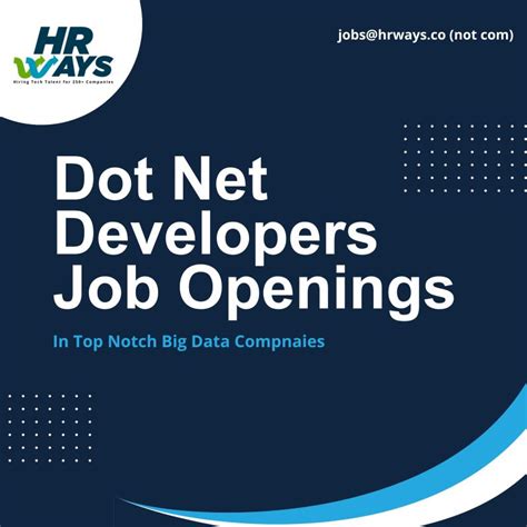 Huma Khan On Linkedin Net Developers Job Openings In Top Notch Big