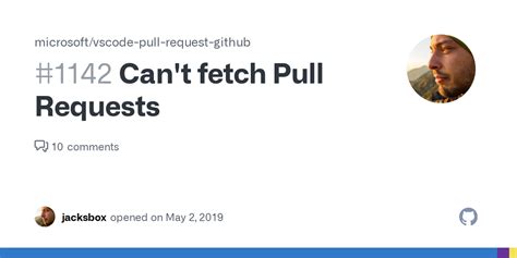 Can T Fetch Pull Requests Issue 1142 Microsoft Vscode Pull Request
