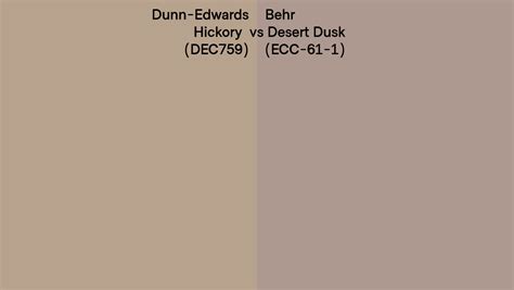Dunn Edwards Hickory Dec759 Vs Behr Desert Dusk Ecc 61 1 Side By