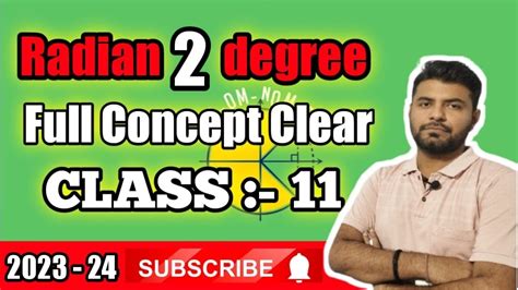 Radian To Degree Conversion Class Xi Mathematics Youtube