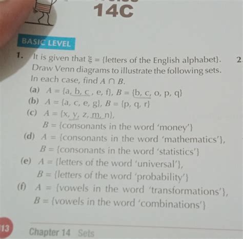 Solved 14c Basic Level 1 It Is Given That Xi Letters Of The English