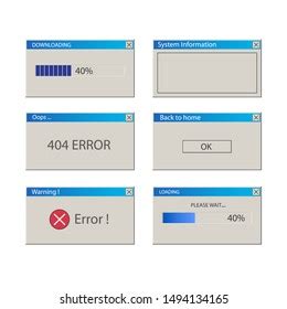 Operational Message Classic Operating System User Stock Vector Royalty
