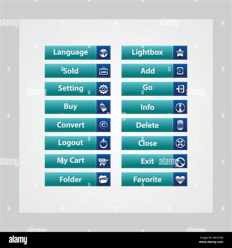 Web Design Buttons Theme Stock Vector Image Art Alamy