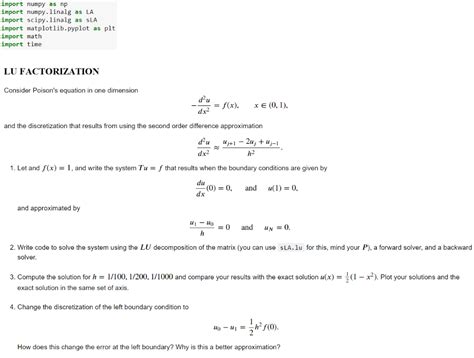 Solved Import Numpy As Np Import Numpy Linalg As La Import Chegg