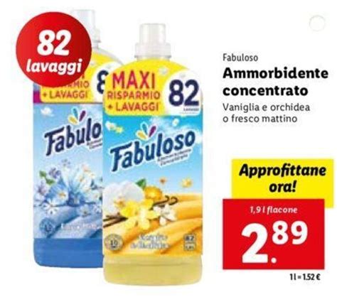 Fabuloso Ammorbidente Concentrato 1 9 L Offerta Di Lidl