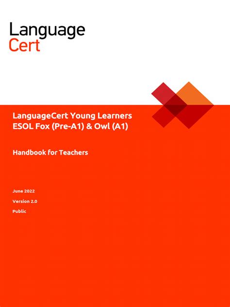 Handbook For Teachers Languagecert Young Learners Esolver010 Pdf