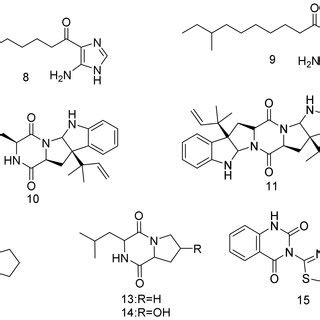 Structural Formulas Of 1 7 Download Scientific Diagram