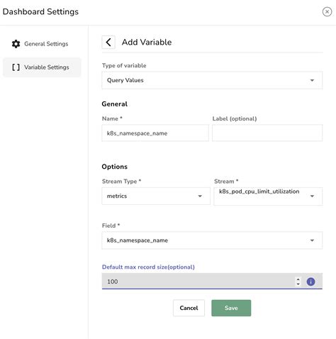 Variables Openobserve Documentation
