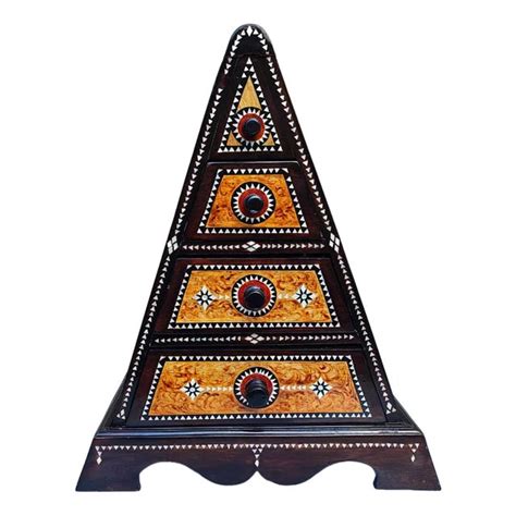 Art Deco Pyramid Cabinet With Drawers 1930s Chairish