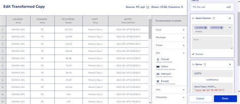 Set Operations · Pumascp