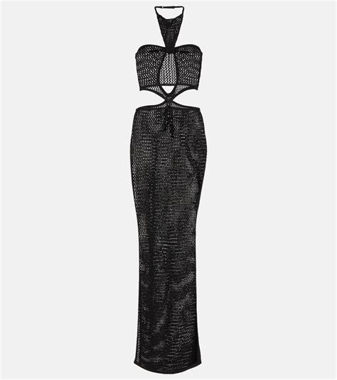 AYA MUSE Cutout Cotton Blend Maxi Dress Editorialist