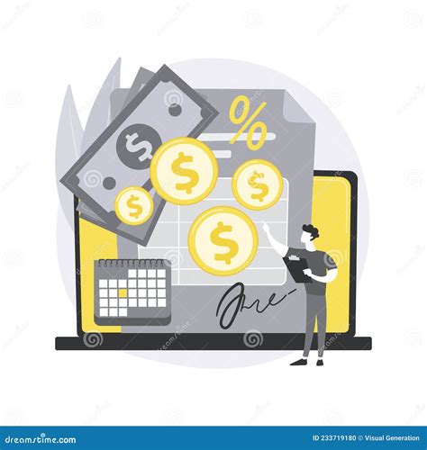 Prepayment Terms Abstract Concept Vector Illustration Stock Vector