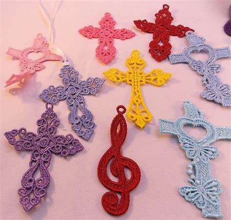 FSL Cross Bookmark Embroidered Bookmark Butterfly Bookmark Etsy