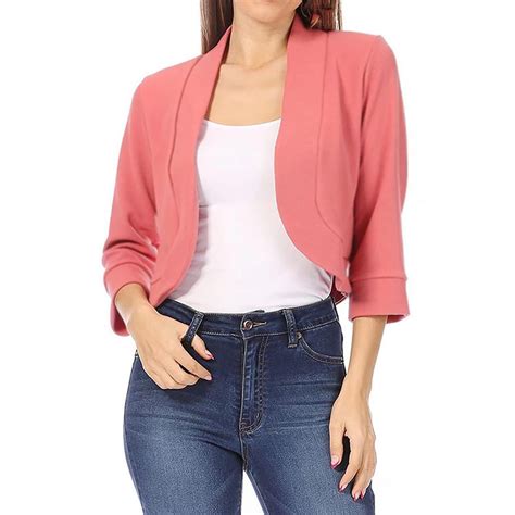 Bed Jackets For Women Womens 3 4 Sleeve Lightweight Casual Work Blazer