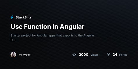 Use Function In Angular Stackblitz