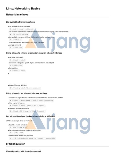 Linux Network Basics Pdf Ip Address Internet Protocols