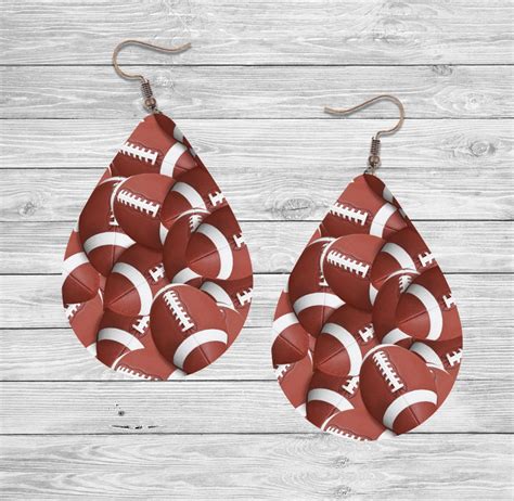 Football Earring Png Sublimation Design Earring Design Template Png