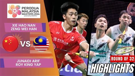Xie Hao Nan Zeng Wei Han Chn Vs Arif Yap Mas R32 Malaysia Masters 2024 Youtube