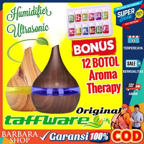 Jual Humidifier Diffuser Aromaterapi Oil Led Aromatherapy Disfuser Ultrasonic Taffware Pelembab