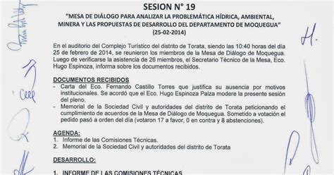Grupo Iniciativa Anticorrupcion Ilo Acta De La Sesión Nº 19 De La Mesa