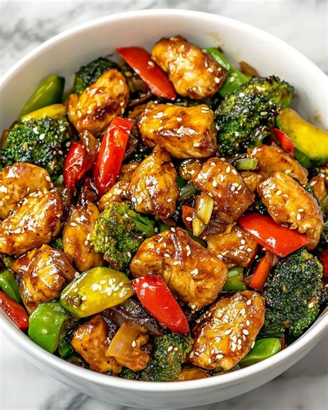 Teriyaki Chicken Stir Fry Fork And Pan