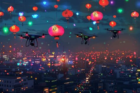Premium Photo Illustrate The Citys Annual Festival Of Lights Whe Generative Ai