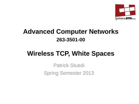 Pdf Advanced Computer Networks Systems Group And State Migration