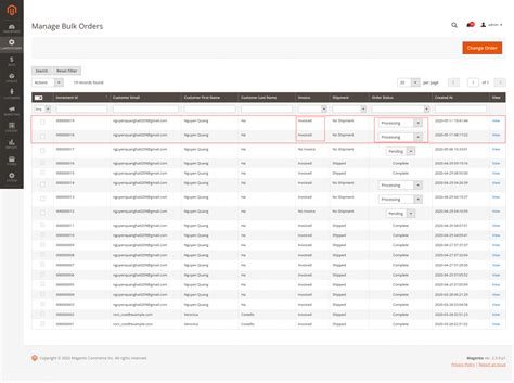 Magento Bulk Order Processing Mass Order Actions