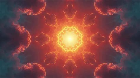 A Vibrant Kaleidoscopic Pattern Of Clouds And Light Creating A Mesmerizing Visual Effect