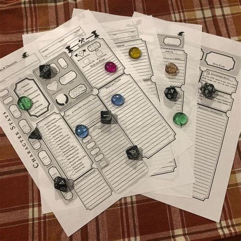 Dungeons And Dragons Barbarian Character Sheet Etsy