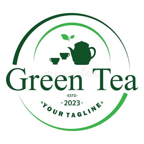 Tea Cup Logo Vector Design Green Tea Vector Logo Template Stock Vector Illustration Of Label