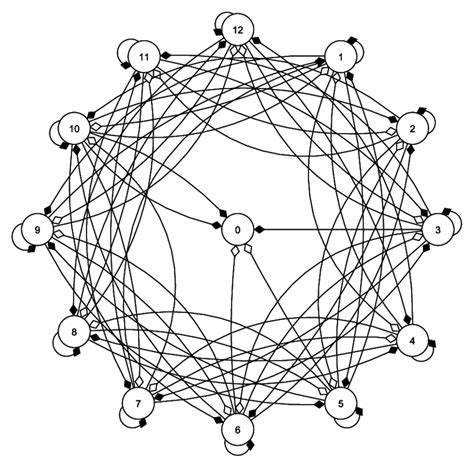 the 12 cell homogeneous network g in example 3 22 with interior