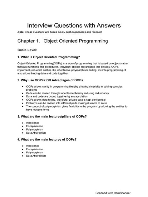 Software Engineer Interview Questions With Answers Pdf