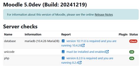 Adminenvironmentdatabasemariadb 10428 Mariadb Moodledocs