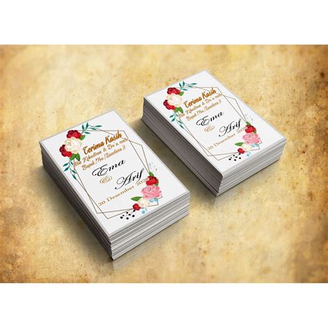 Jual Kartu Ucapan Terima Kasih 4 X 6 Cm Wedding Gift Card Thanks