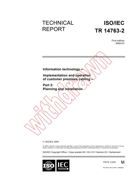 ISO IEC TR Information Technology Implementation And Operation Of Customer Premises