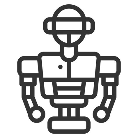 Robotic Icon Line Vector Illustration 13537199 Vector Art At Vecteezy