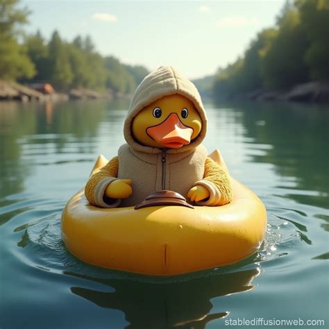 Quacking Duck Behind The Wheel Stable Diffusion Online