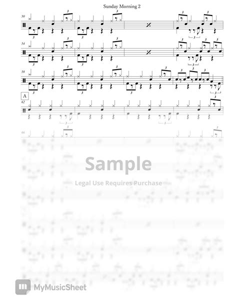 Maroon 5 Sunday Morning Sheets By Arkadia Drums