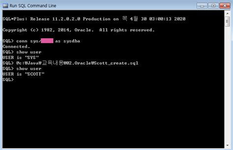 Oracle 다운로드11g Version 및 Sql Developer 다운 및 환경 설정