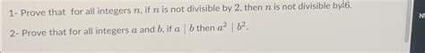 1 ﻿prove That For All Integers N ﻿if N ﻿is Not