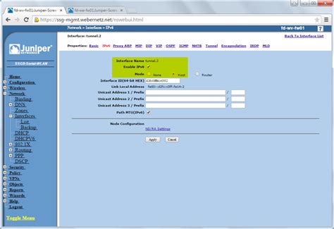Screenos Ipv6 Through Ipv4 Tunnel 01 Enable Ipv6 Host