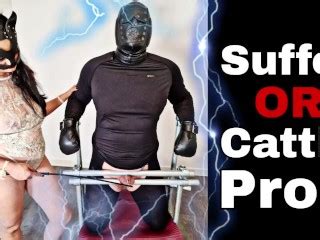 Femdom Cattle Prod Or Suffer Spanking CBT Mistress Dildo Buttplug