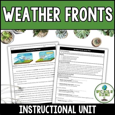Weather Fronts Worksheet