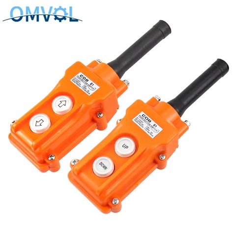 Cob61 방수 호이스트 푸시 버튼 스위치 크레인 스위치 Cob 61 펜던트 컨트롤러 1 개스위치 Aliexpress