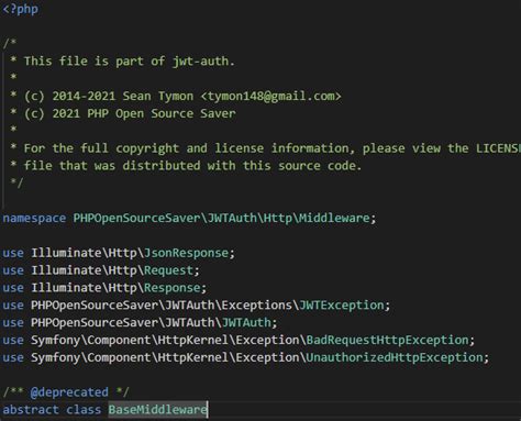 What Class Replaces Basemiddleware Since It Was Deprecated · Php Open